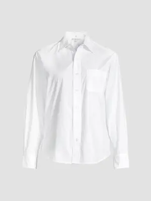 FRANCES VALENTINE Perfect Poplin Button-front Shirt