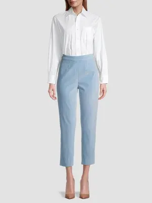 FRANCES VALENTINE Perfect Poplin Button-front Shirt