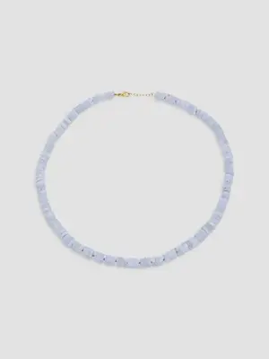 Jia Jia 14k Yellow Gold & Lace Agate Beaded Necklace
