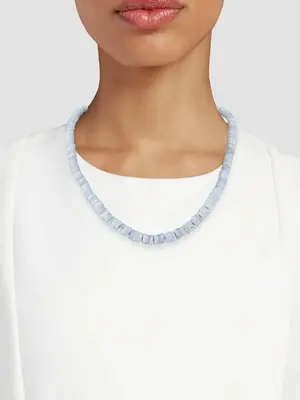 Jia Jia 14k Yellow Gold & Lace Agate Beaded Necklace