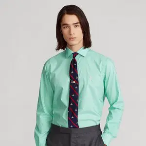 Ralph Lauren Custom Fit Checked Poplin Shirt Green/white