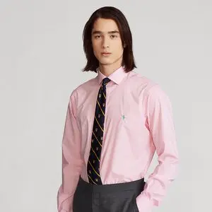 Ralph Lauren Custom Fit Checked Poplin Shirt Pink/white
