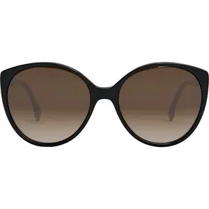 Fendi Fendi Round Frame Sunglasses Black