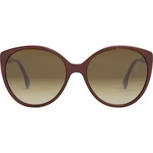 Fendi Round Frame Sunglasses - Bordeaux