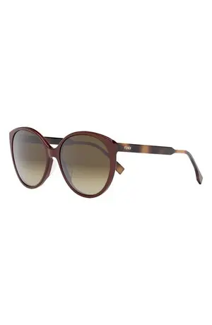 Fendi Round Frame Sunglasses - Bordeaux
