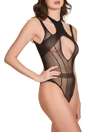 HAUTY Cutout Mesh Teddy