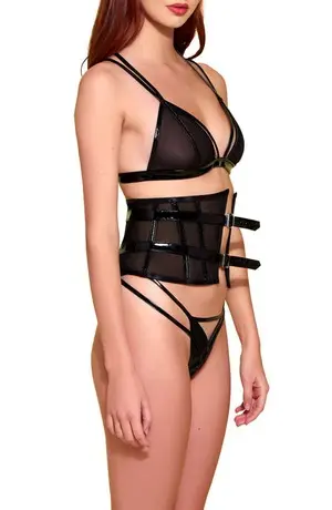 HAUTY Vinyl & Mesh Waist Cincher