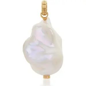 Monica Vinader Monica Vinader Large Baroque Pearl Pendant Charm 18ct Gold On Sterling Silver