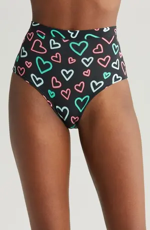 MEUNDIES Feelfree High Waist Briefs Electric Hearts