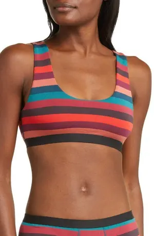 MEUNDIES Print Bralette Bright Stripes