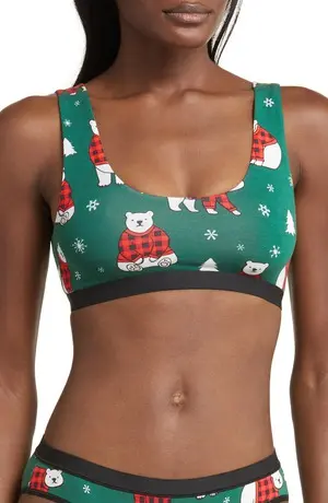 MEUNDIES Print Bralette Cozy Bears