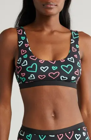 MEUNDIES Print Bralette Electric Hearts