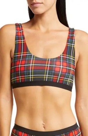 MEUNDIES Print Bralette Festive Plaid