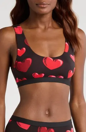 MEUNDIES Print Bralette Floating Hearts