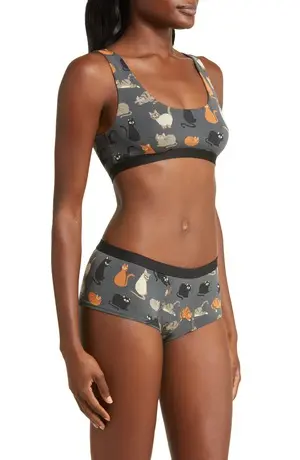 MEUNDIES Print Bralette - Gotta Be Kitten Me