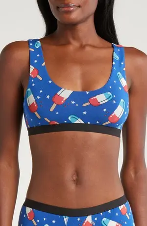 MEUNDIES Print Bralette Patriotic Pops