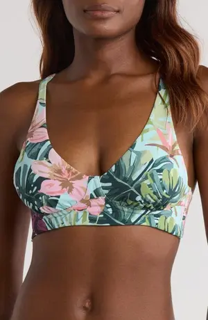 MEUNDIES Feelfree Longline Bralette - Hibiscus