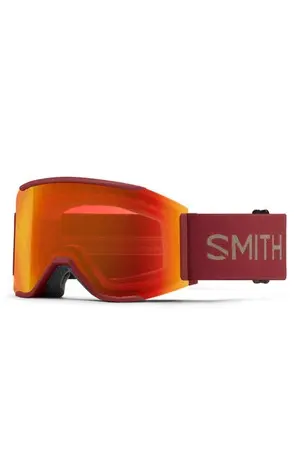 SMITH Squad Mag™ 170mm Chromapop™ Low Bridge Snow Goggles - Ironwood/chromapop Red