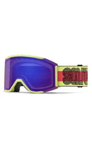 SMITH Squad Mag™ 170mm Chromapop™ Low Bridge Snow Goggles - Serpentine Lined Up/violet
