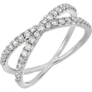 Bony Levy 18k Gold Diamond Cross Ring - 18k White Gold