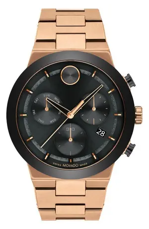 Movado Fusion Chronograph Bracelet Watch - Black