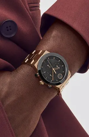 Movado Fusion Chronograph Bracelet Watch - Black