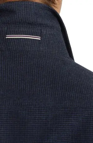 JACK VICTOR Glen Modern Fit Houndstooth Check Cotton Button-up Shirt