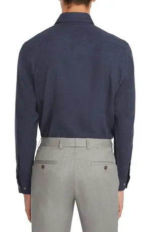 JACK VICTOR Glen Modern Fit Houndstooth Check Cotton Button-up Shirt
