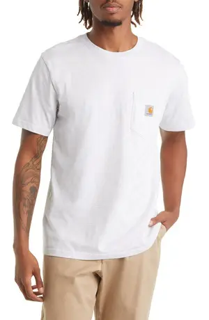 Carhartt Work In Progress Logo Pocket T-shirt Ash Heather
