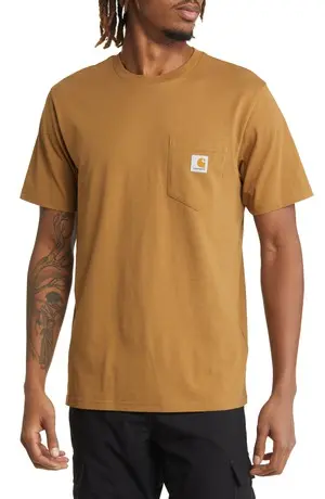 Carhartt Work In Progress Logo Pocket T-shirt Jasper