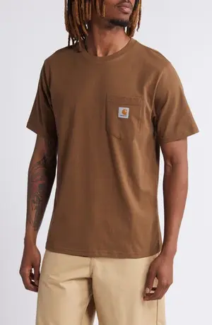 Carhartt Work In Progress Logo Pocket T-shirt Lumber