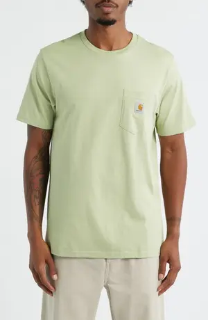 Carhartt Work In Progress Logo Pocket T-shirt Pale Olive