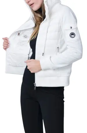 THE RECYCLED PLANET COMPANY Luna Recycled Nylon Puffer Jacket - White