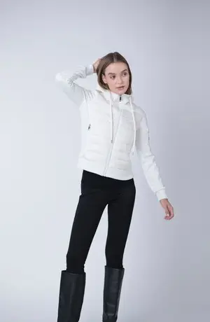 THE RECYCLED PLANET COMPANY Luna Recycled Nylon Puffer Jacket - White