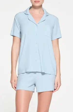 SKIMS Soft Lounge Short Sleep Set Celeste