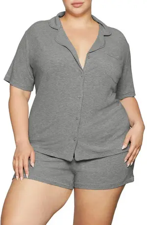 SKIMS Soft Lounge Short Sleep Set - Heather Gray