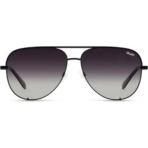 Quay High Key Extra Large 64mm Polarized Aviator Sunglasses