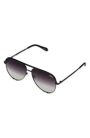 Quay High Key Extra Large 64mm Polarized Aviator Sunglasses