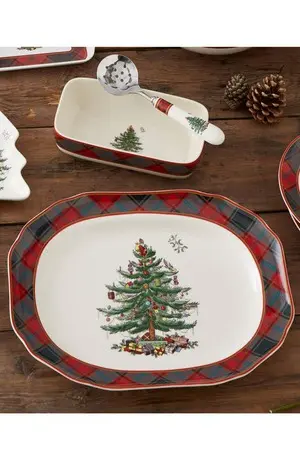 SPODE Tartan Rectangular Platter