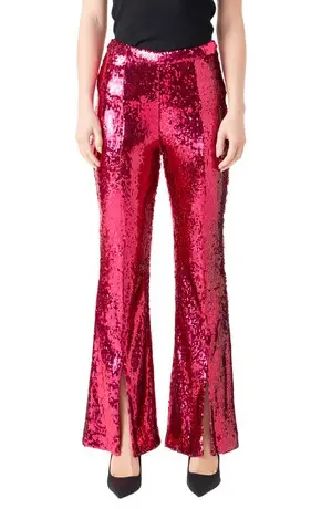 Women's Red Sequin Pants