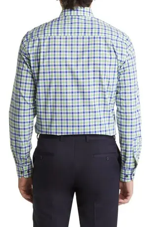 DUCHAMP Tailored Fit Gingham Dress Shirt