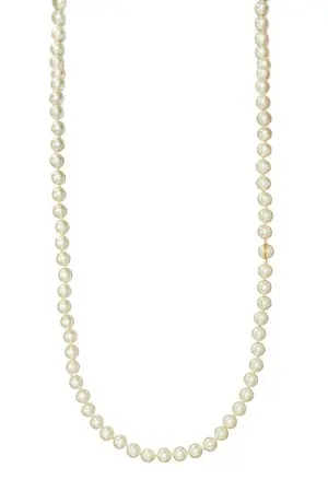 Tory Burch Imitation Pearl Convertible Necklace - Rolled Gold/cream