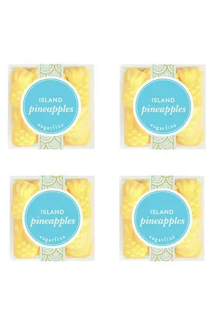 SUGARFINA Island Pineapples Set Of 4 Candy Cubes - No Color