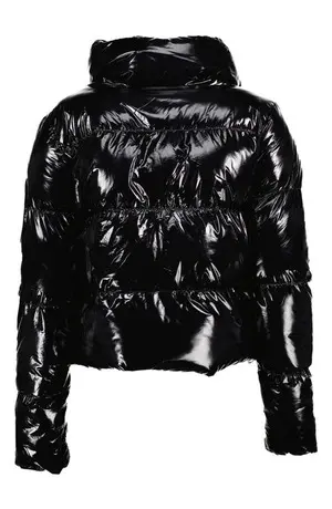 NOIZE Coco Crop Puffer Jacket - Black
