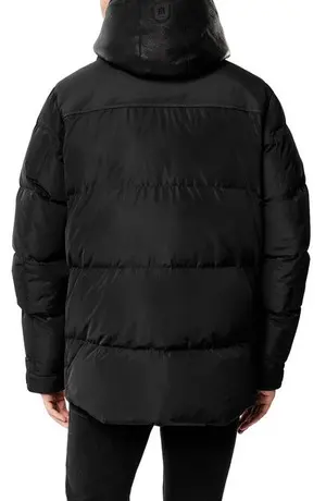 Mackage Riley Genuine Shearling Lined Down Jacket - Black