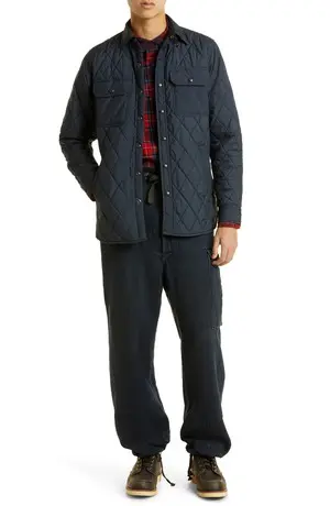 Double Rl Knox Quilted Shirt Jacket