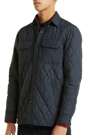 Double Rl Knox Quilted Shirt Jacket