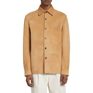 Zegna Suede Button-up Shirt