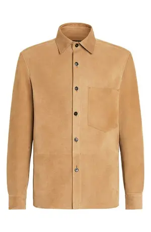 Zegna Suede Button-up Shirt