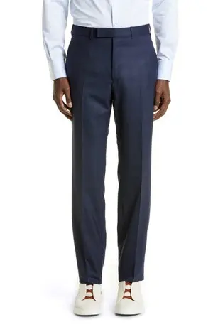 Zegna Prince Of Wales Plaid Centoventimila Wool Suit - Navy
